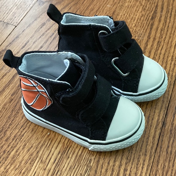 Gymboree | Shoes | Gymboree 4 Baby High Top With Basketball Logo Never ...
